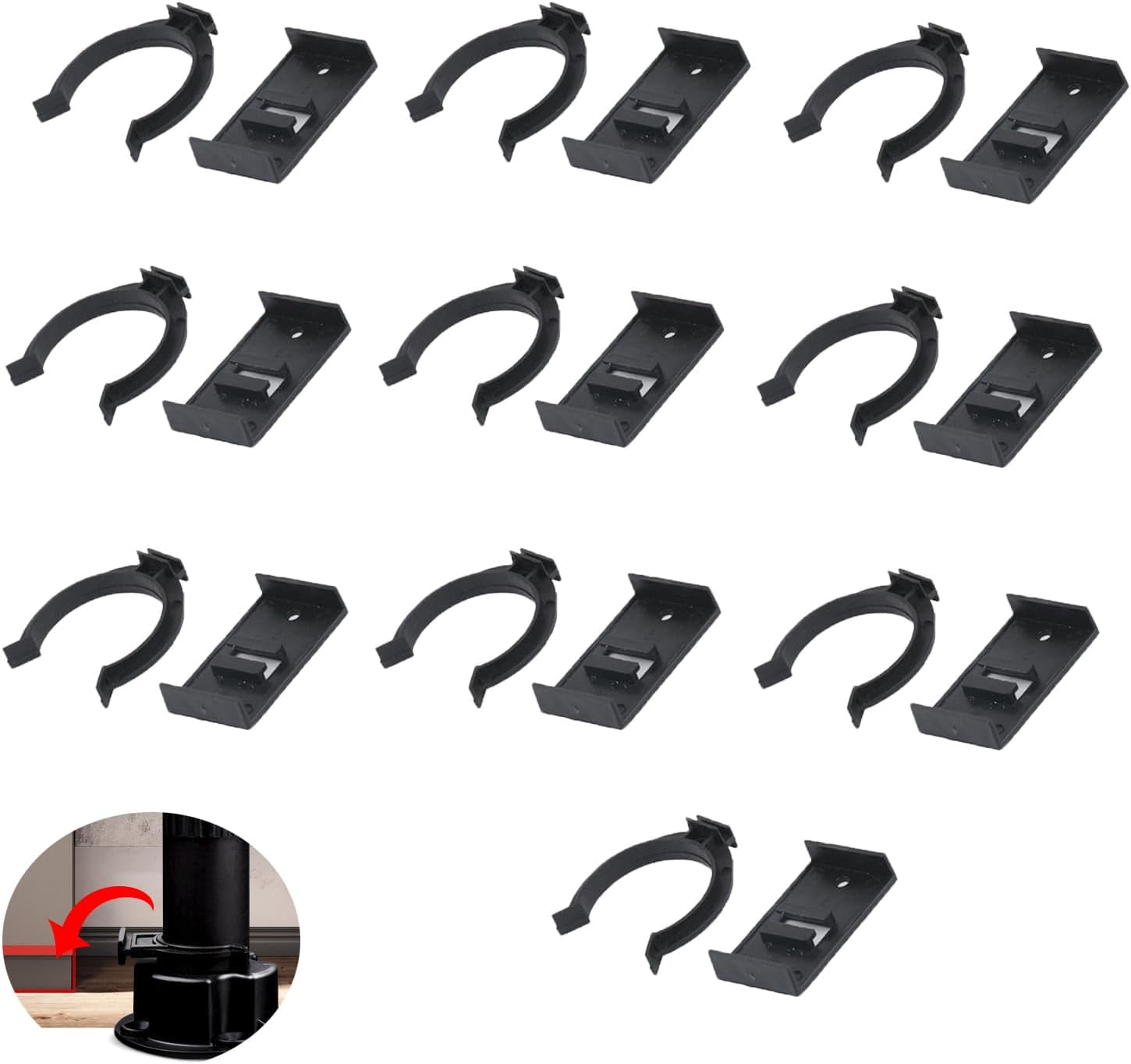 10 Pack Cabinet Leveler Leg Toe Kick Clips Bracket Connector Mounting ...