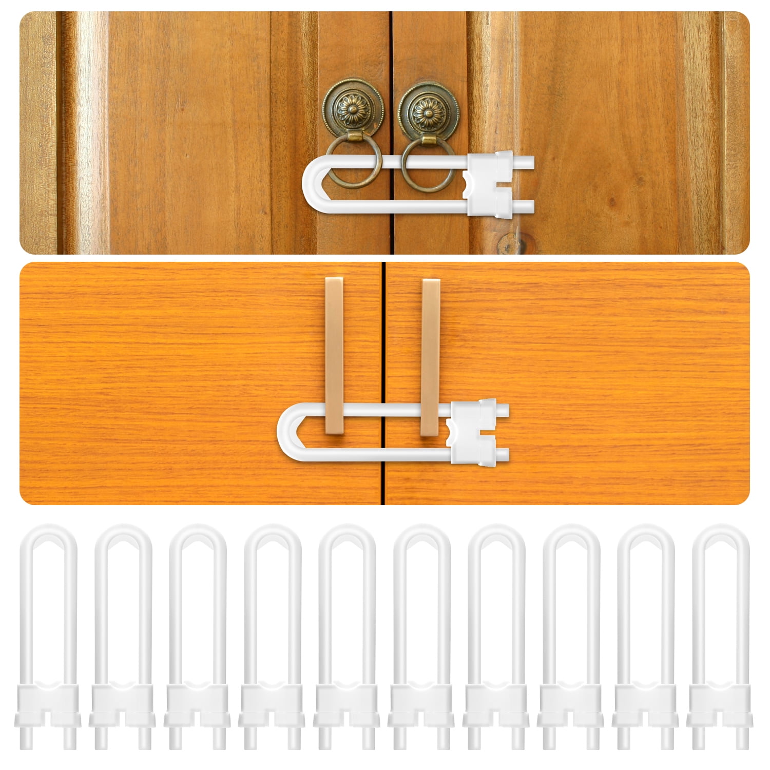 10 Pack Cabinet Locks Baby Proofing,GACZDOQ Baby Proofing Cabinets ...