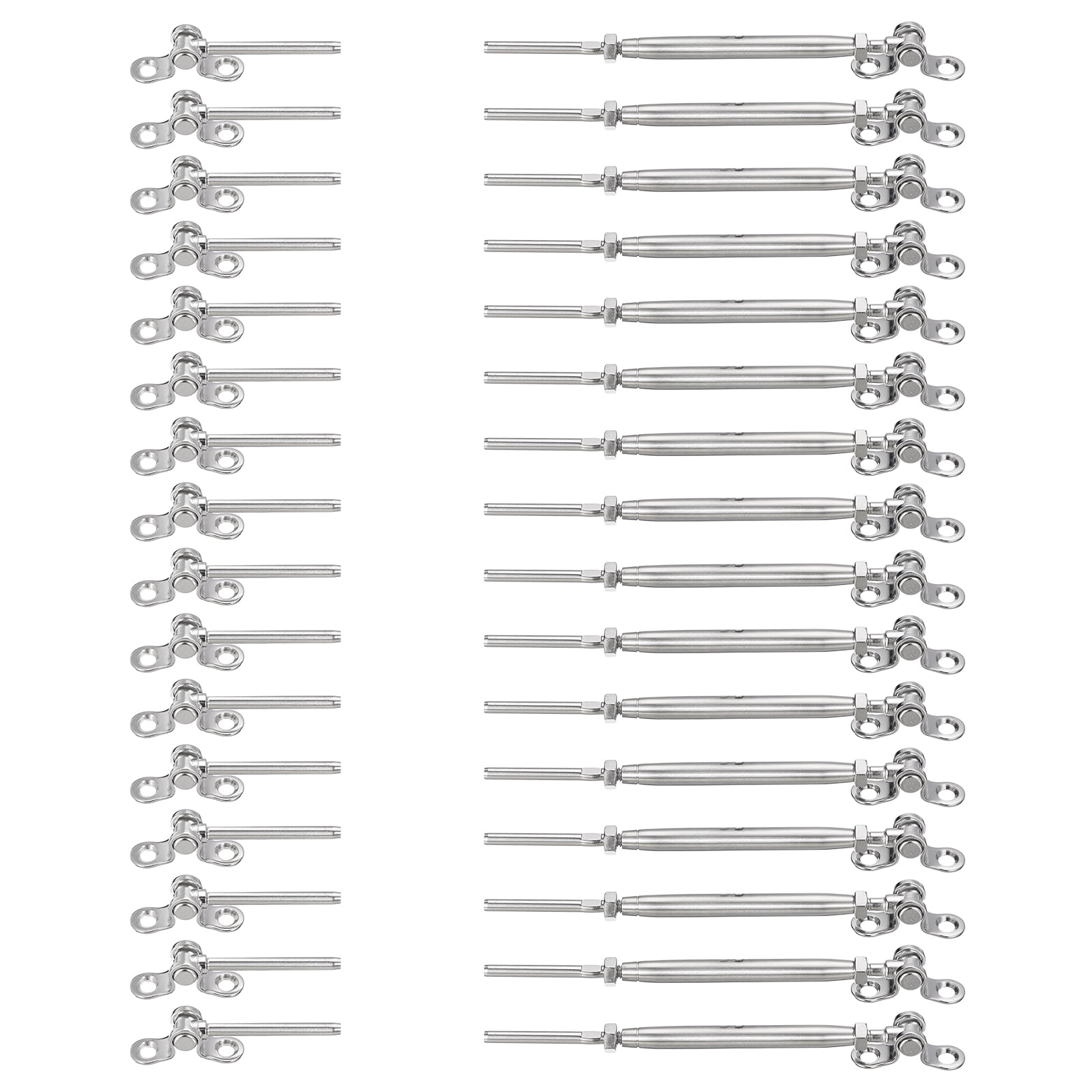 10 Pack Cable Railing Kits, 1/8" Swage Toggle Turnbuckle Hardware ...