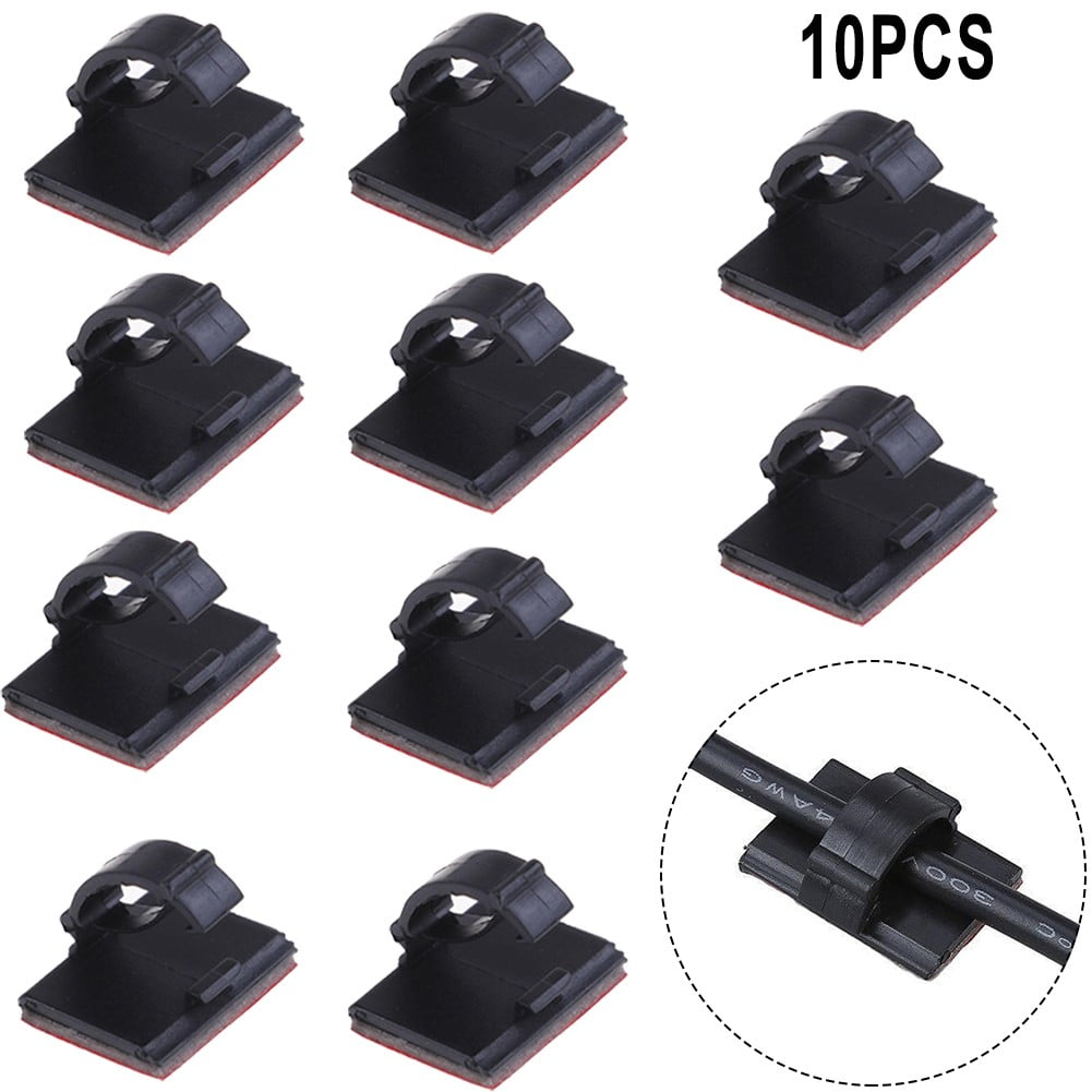 10-Pack Car Dash Cam Cable Clips, Wire Organizer Clamps, Adhesive Cable ...