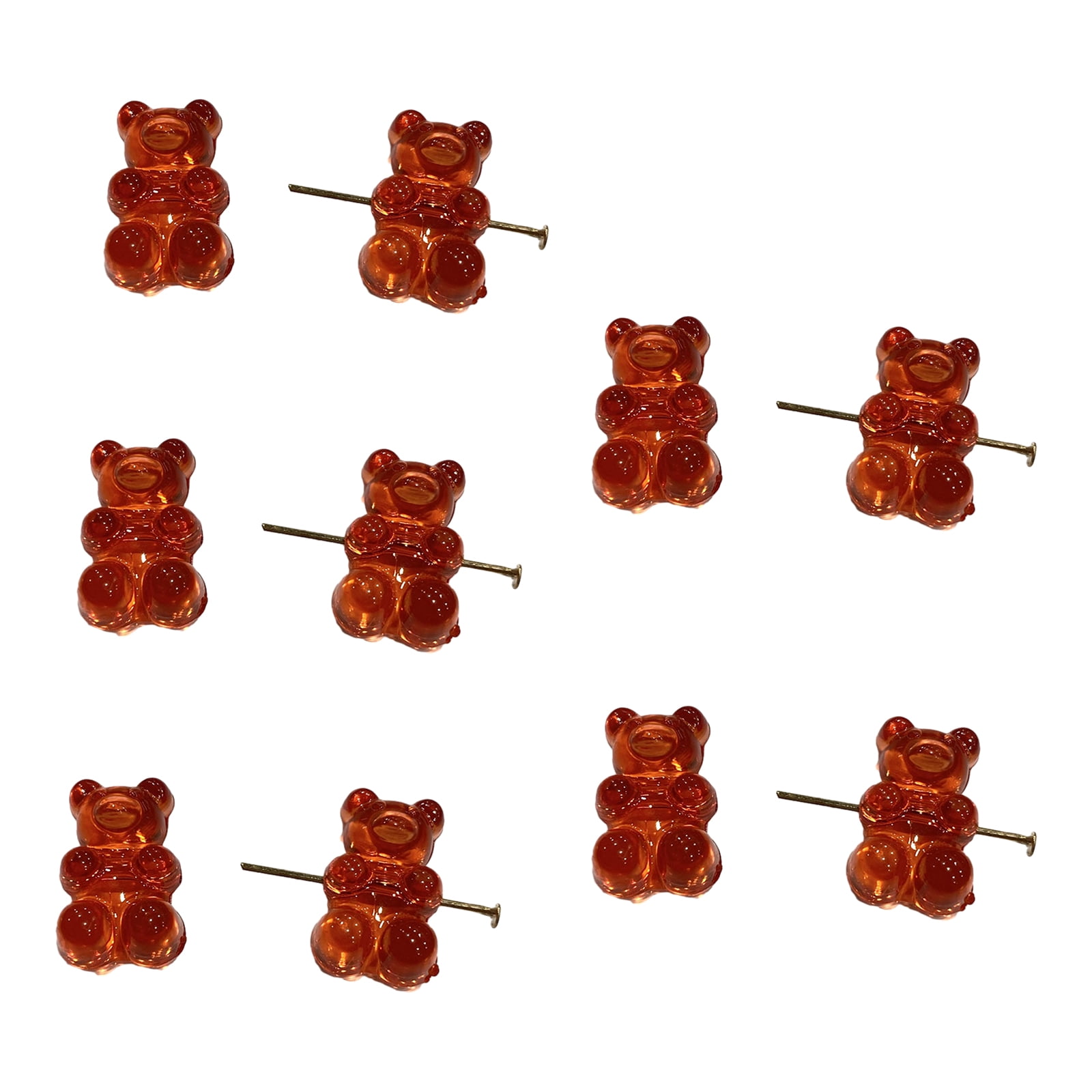10 Pack Cartoon Bear Loose Beads Acrylic Bear Beads Cute Bear Pendants ...