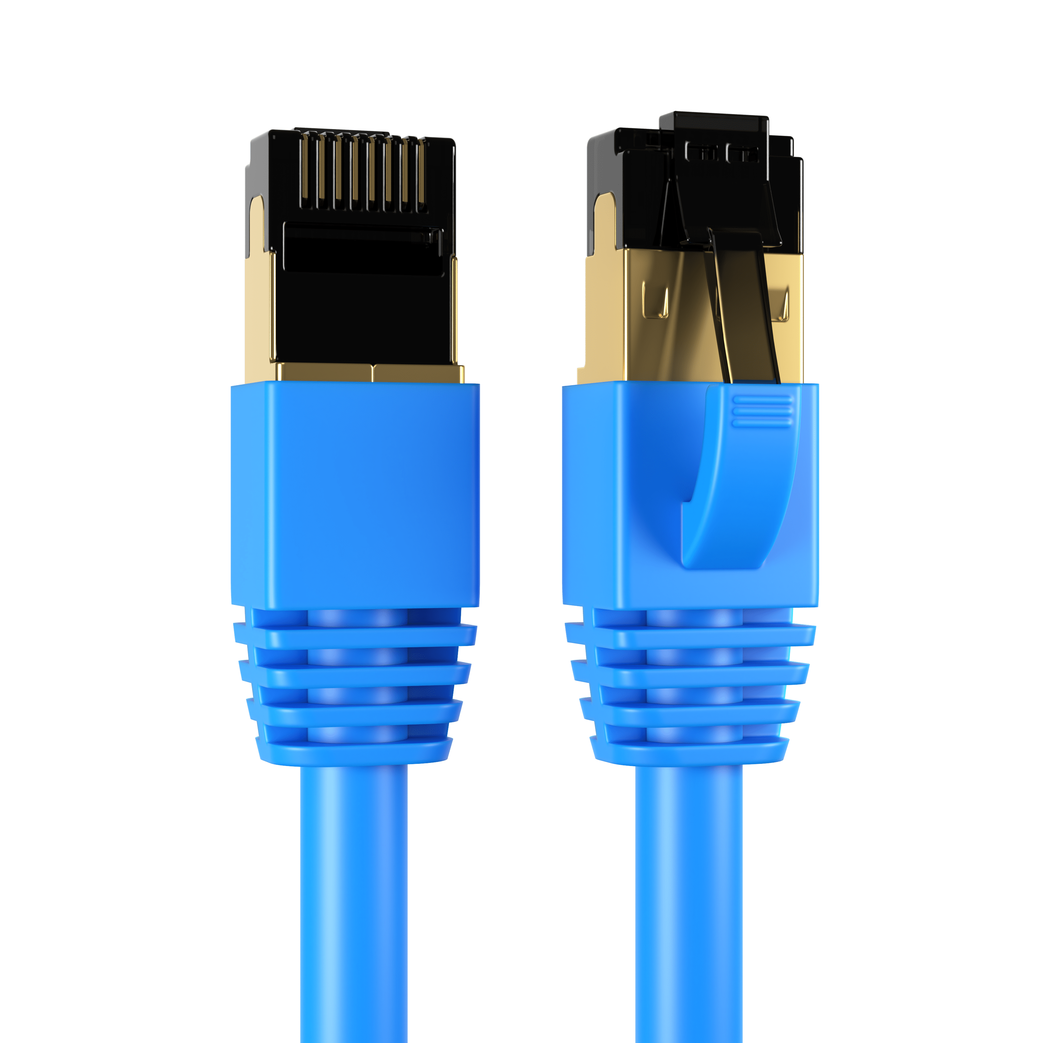 10-Pack 7FT Cat8 Ethernet Cable Blue Copper Shielded RJ45 Cord for ...