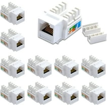 C2G Cat6 RJ45 UTP Keystone Jack - White - Walmart.com