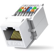 RJ45 Cat6 Keystone Jack 50-Pack 180° Horizontal UTP Ethernet Toolless ...