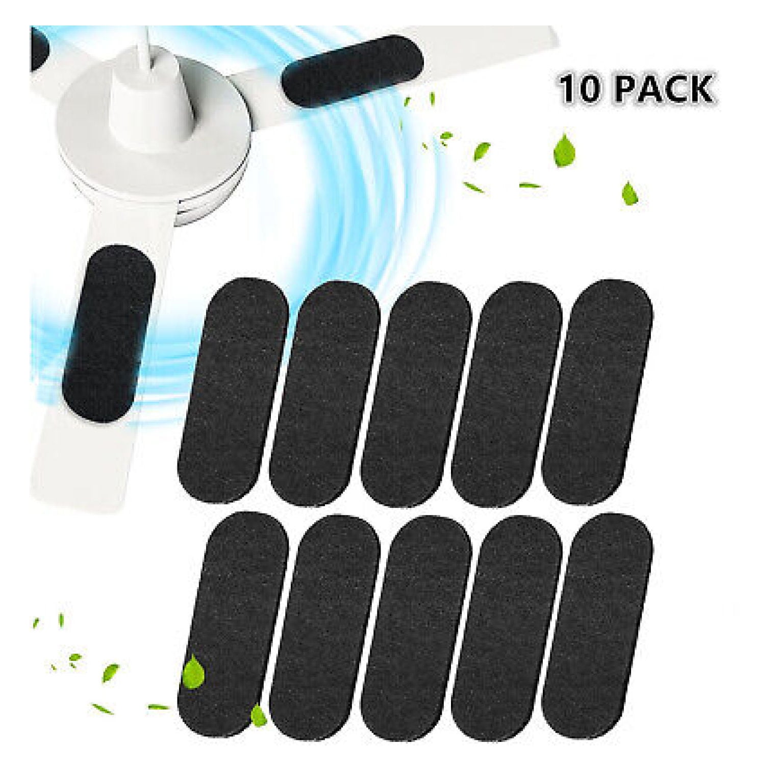 10 Pack Ceiling Fan Filters Activated Carbon Air Filters Fan Blade ...