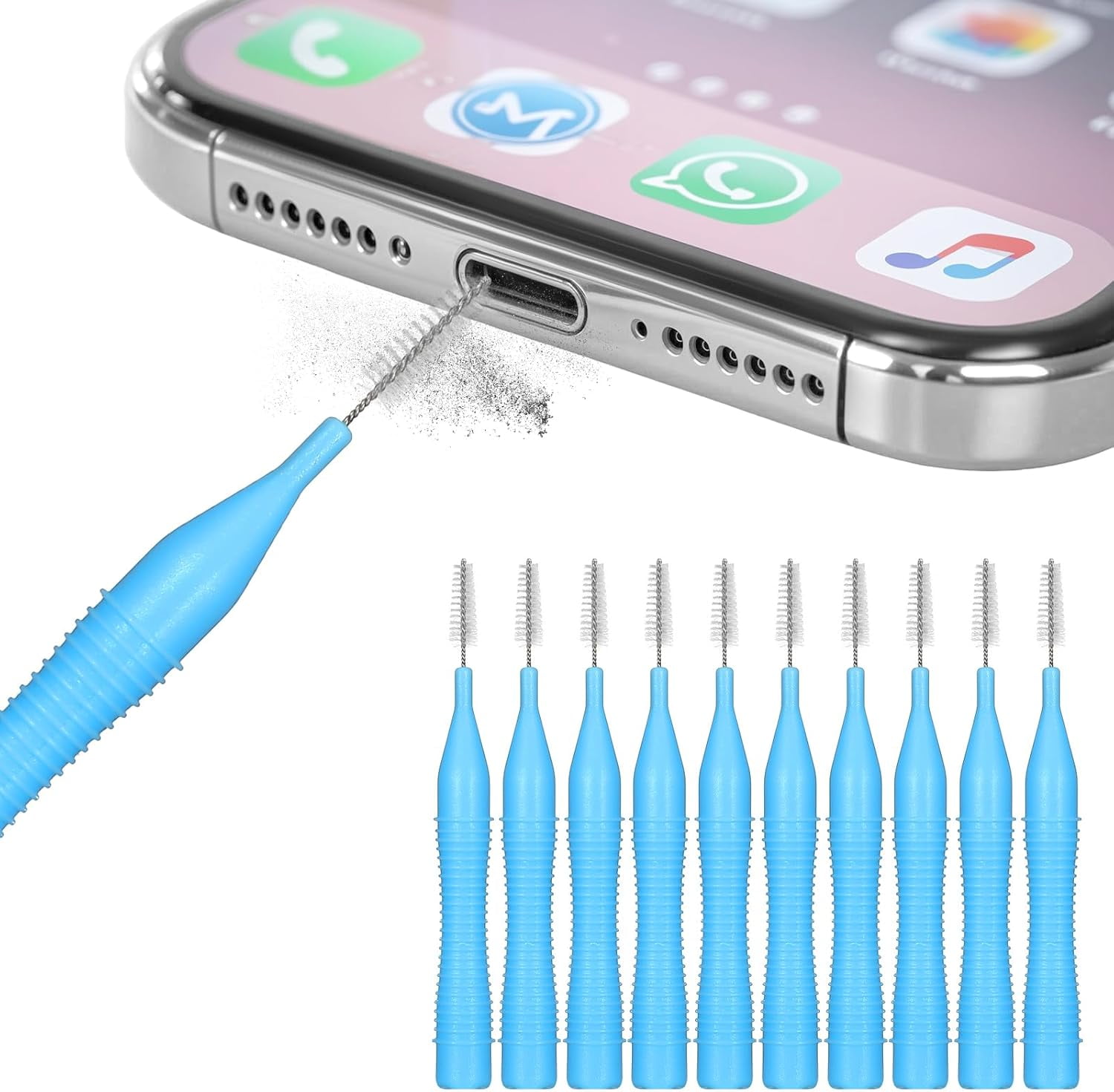 10 Pack Cell Phone Cleaning Kit, Anti-Clogging Mini Cleaning Dust ...