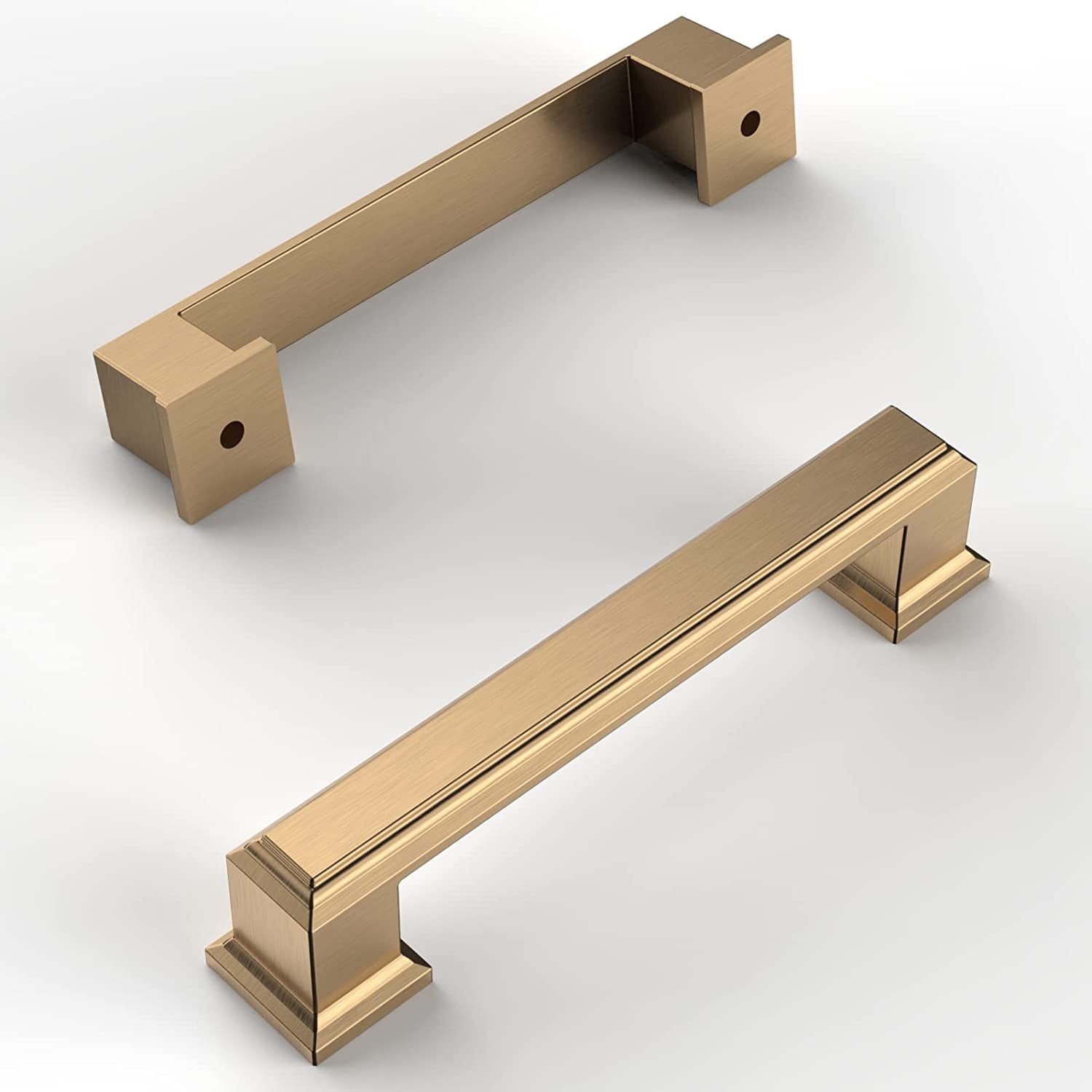 10 Pack Champagne Bronze Cabinet Drawer Pulls 3-3/4 Inch Center Hole ...