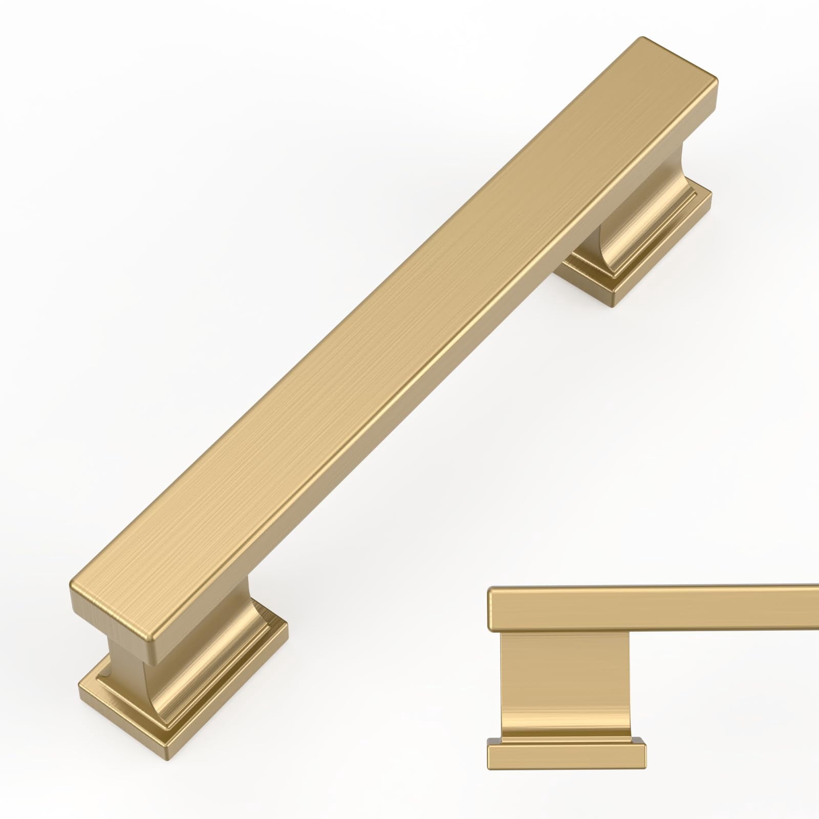 10 Pack Champagne Bronze Cabinet Pulls 3-3/4 Inch(96mm) Hole Center ...