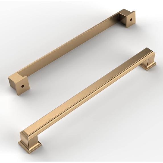 10 Pack Champagne Bronze Cabinet Pulls 6.3 Inch Hole Center Kitchen and ...