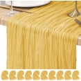 10 Pack Cheesecloth Table Runner Gold, Rustic Boho Gauze Fabric Table ...