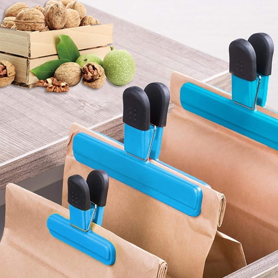 10-Pack Chip Bag Seal Clips, Heavy Duty Food Clips, 5 Small + 5 Large ...