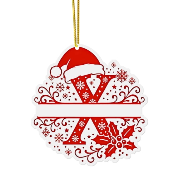 10 Pack Of Christmas Ornaments For Tree 2D Acrylic Decorative Monograms ...