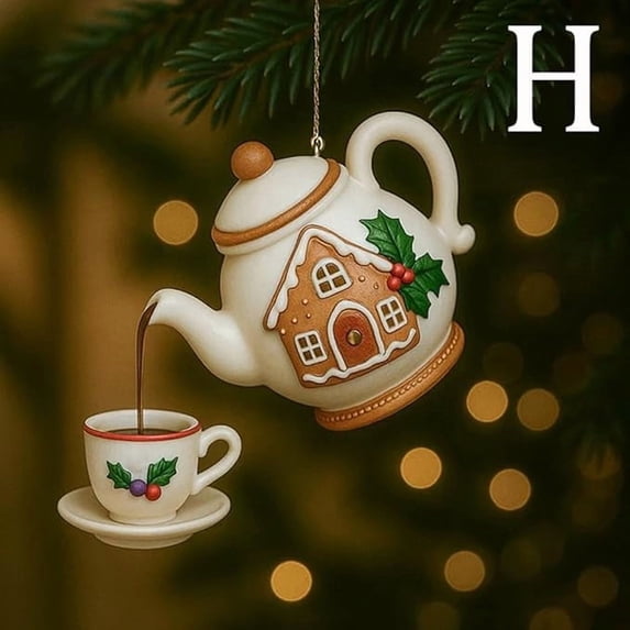 10 Pack Christmas Teapot Ornament Vintage Christmas Tea Cups Pot ...