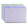 10 Pack Clear Document Folders Plastic Envelopes with Snap Button for ...