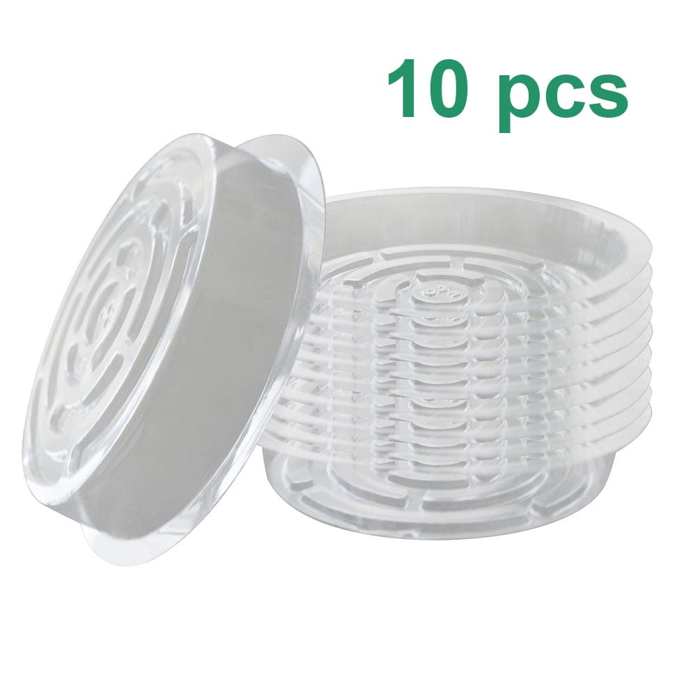 10 Pack Clear Plant Saucer 8 Inches Drip Trays for Indoors Outdoors ...