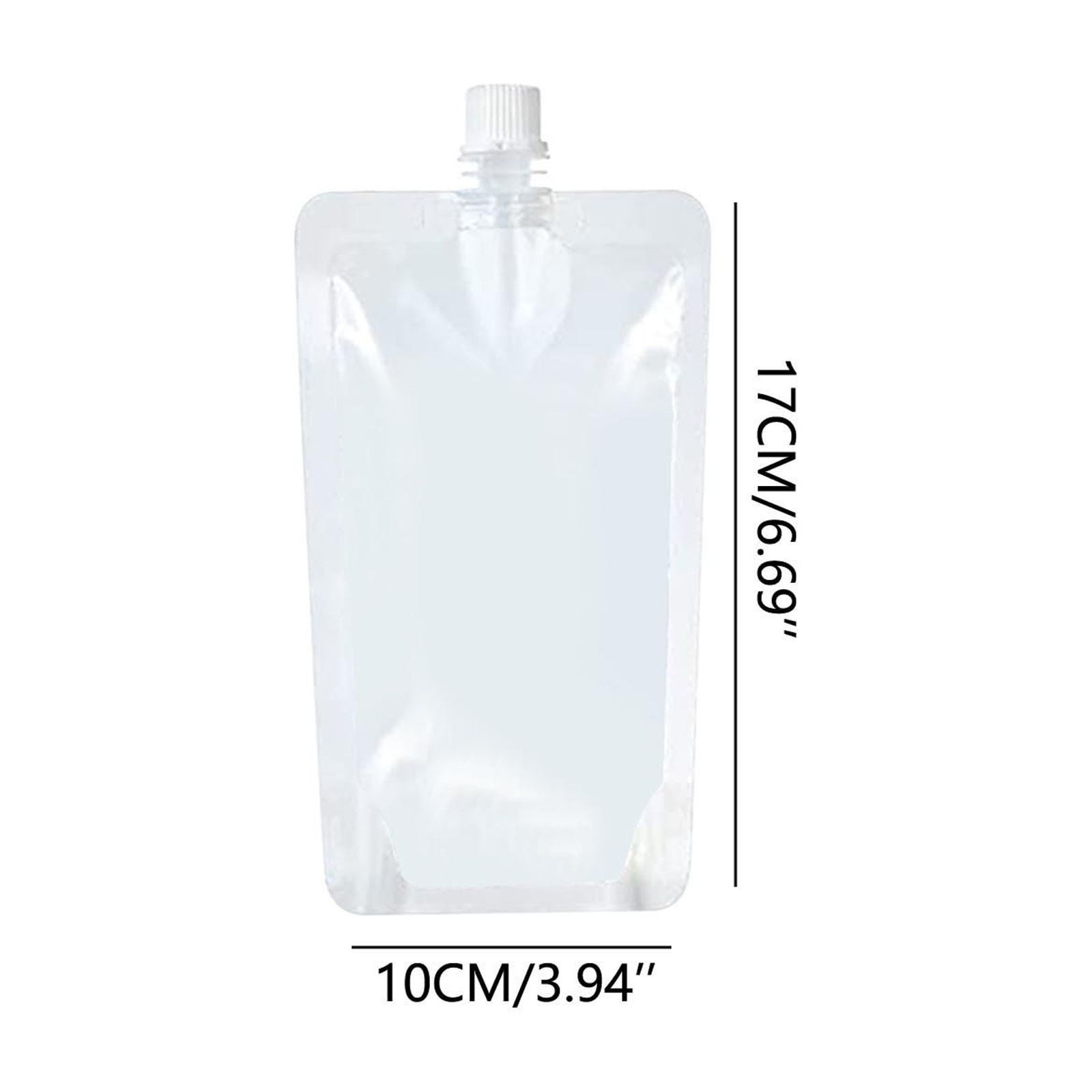 10-Pack Clear Plastic Flasks with Funnel | Reusable Leakproof Drink ...