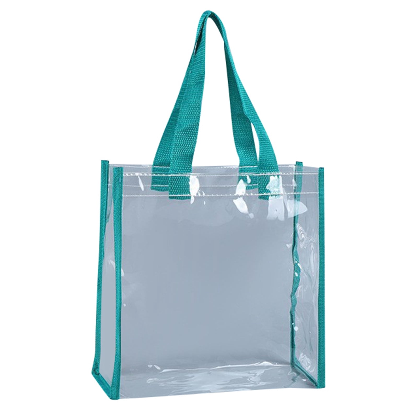 10 Pack Clear Gift Bags with Handles, 10" x 10" x 4" Reusable ...