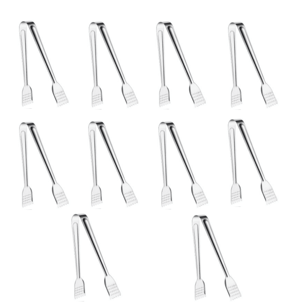 10 Pack Clear Plastic Serving Tongs, MODANU 6.3 inch Mini Serving ...