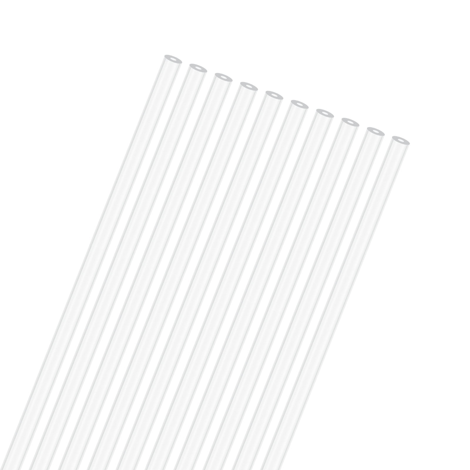 10-Pack Clear Plastic Tube, 1mm[0.04"] ID x 3mm[0.12"] OD High Impact ...