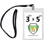 10 Pack - Large 3x5 Inch Large Clear Vertical Badge and Credential ...