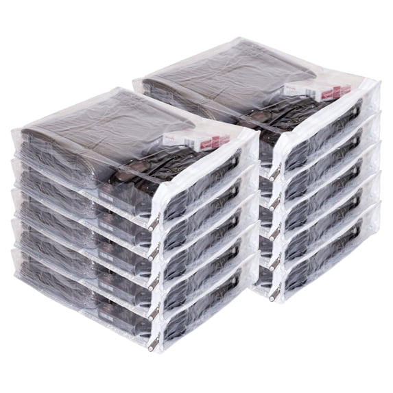 Vinylpac, 10-Pack Clear Vinyl Zippered Storage Bags, 9x11x2 Inch ...