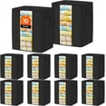 10-Pack Clothes Storage Bags, 80L Large Capacity Comforter Blanket ...