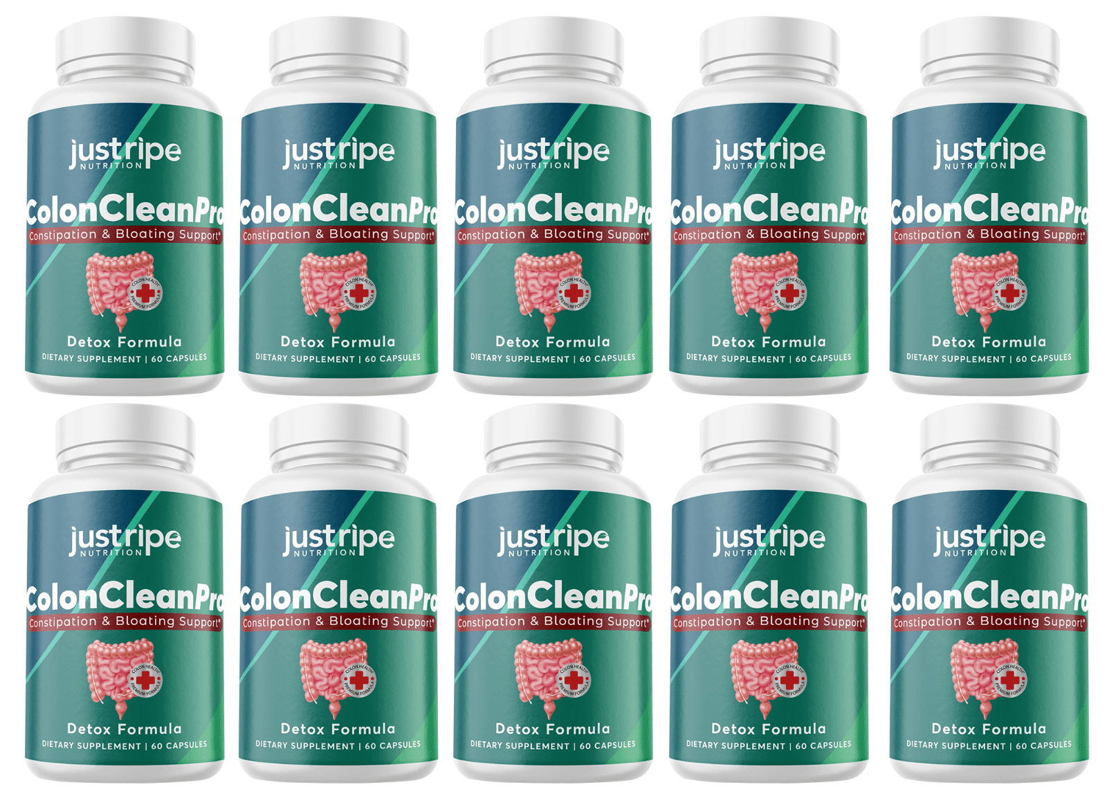 10 Pack Colon Clean Pro Natural Digestive Support Supplement for Gut ...