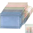 10 Pack A4 Mesh Document Bags, Double Zipper File Pouches with Handles ...