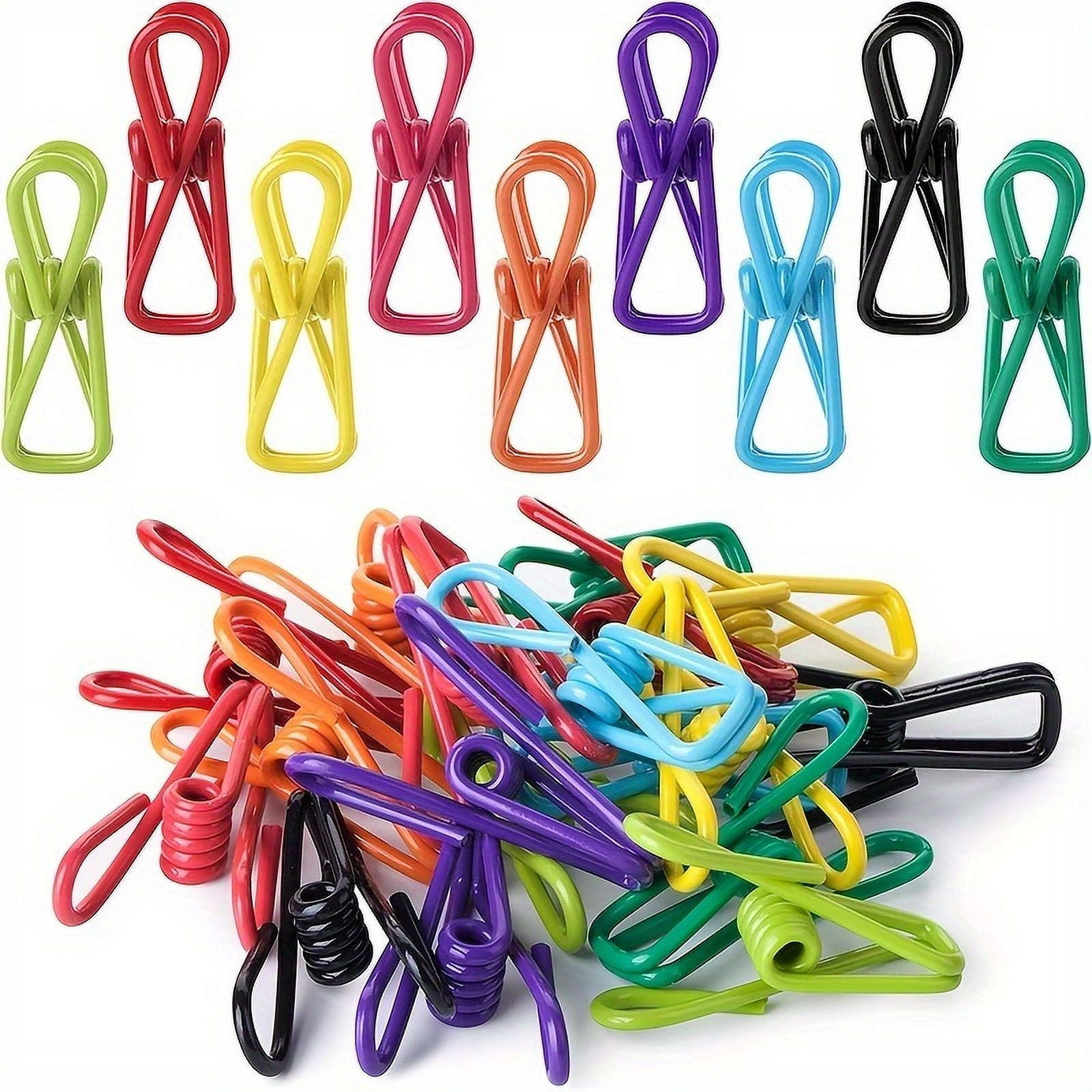 10-Pack Colorful Utility Clips – 2-Inch PVC-Coated Multipurpose Bag ...