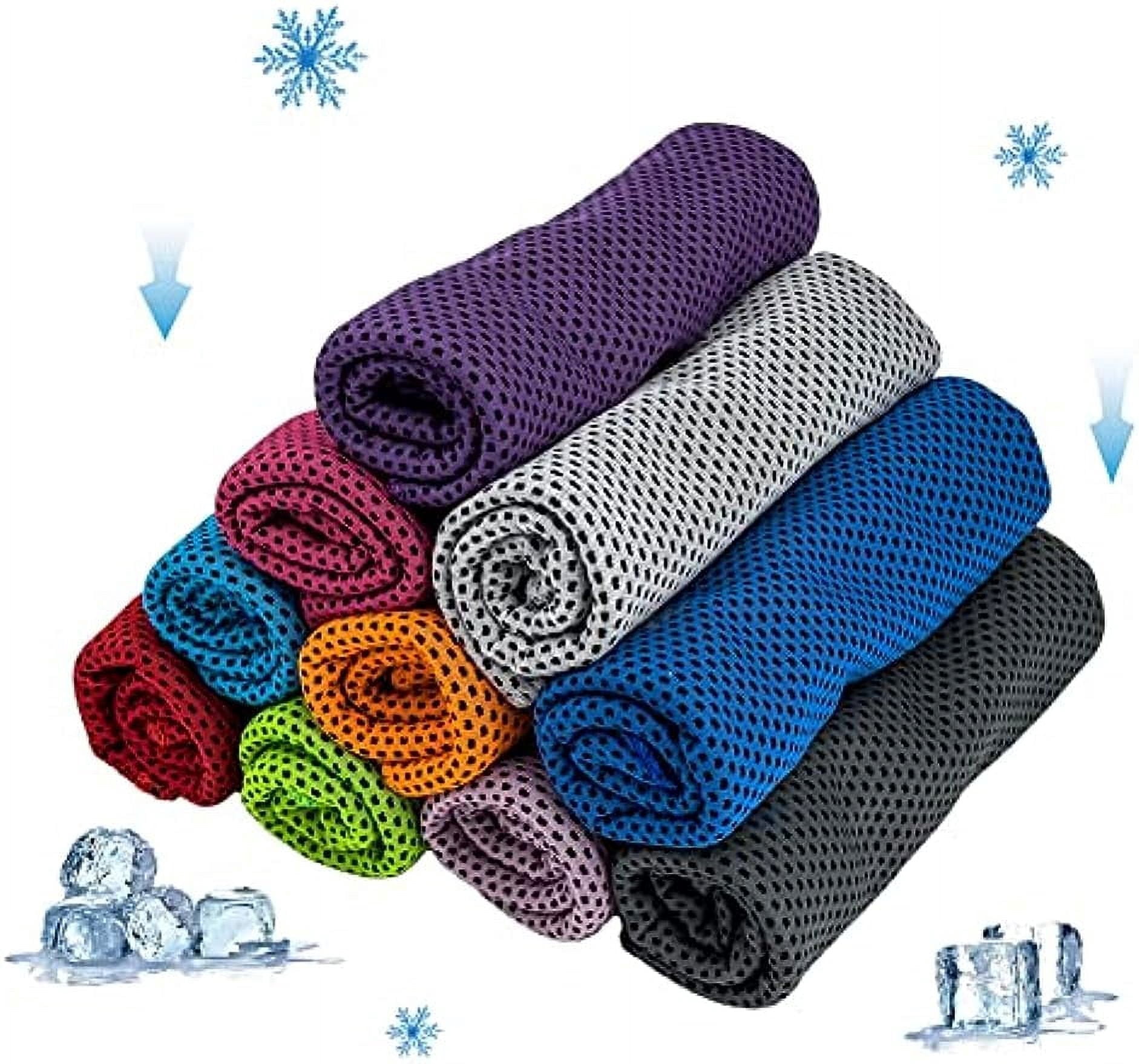 HEXINGMC 10 Pack Cooling Towels, Soft Breathable Sports Towel for Gym ...