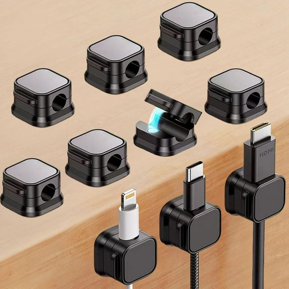 10 Pack Cord Organizer, Magnetic Cord Holder, Cable Clips for Desk ...