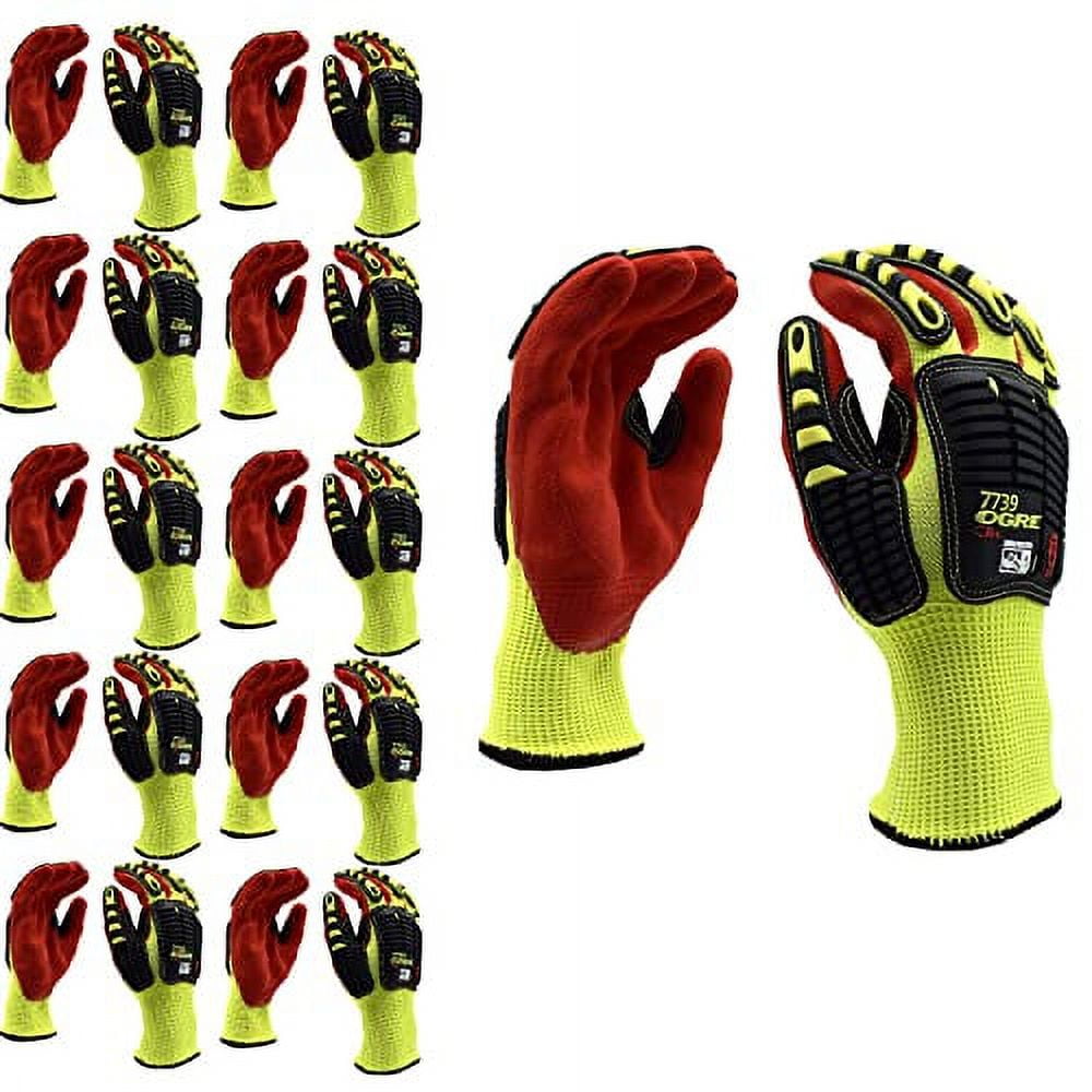 Cordova 7739 Hi-Vis Yellow Cut-Resistant Gloves, HPPE/Glass Fiber ...