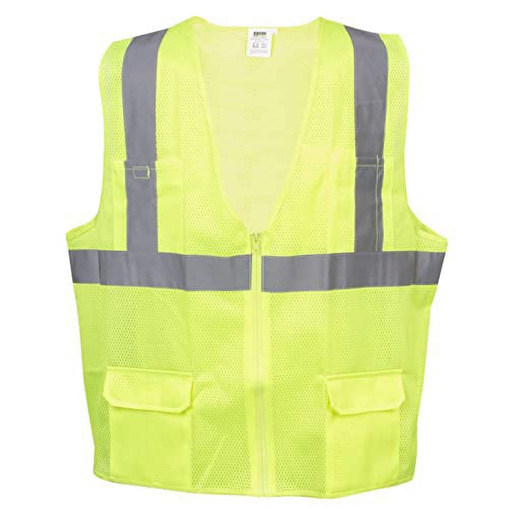 Cordova VS271P5XL Type R, Class II, Lime Mesh Surveyors Vest, Zipper ...