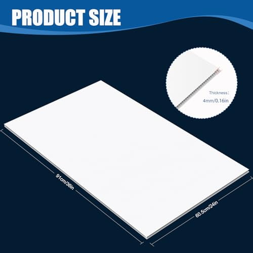 10 Pack Corrugated Plastic Board 24x36,4mm Blank Yard Signs,Corrugated ...