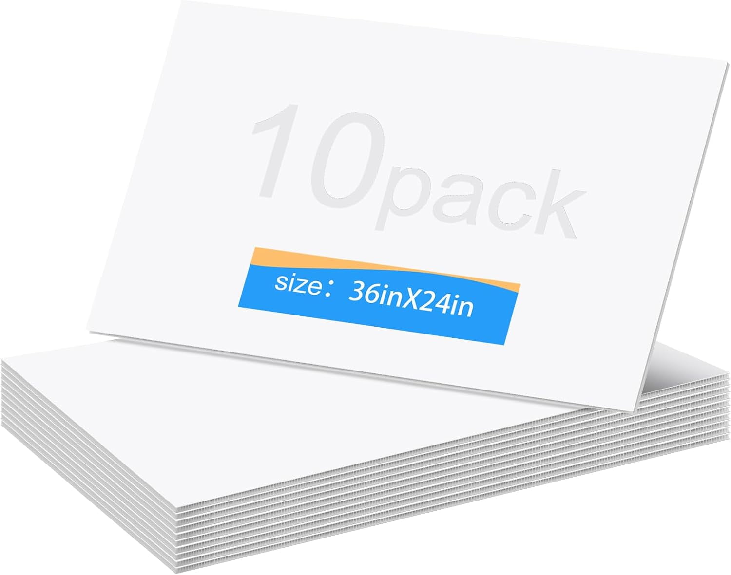 10 Pack Corrugated Plastic Board 24x36,4mm Blank Yard Signs,Corrugated ...