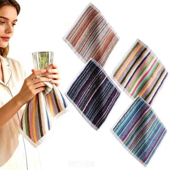 10 Pack Cotton Kitchen Dish Cloths, 30x30cm Super Absorbent and Quick ...
