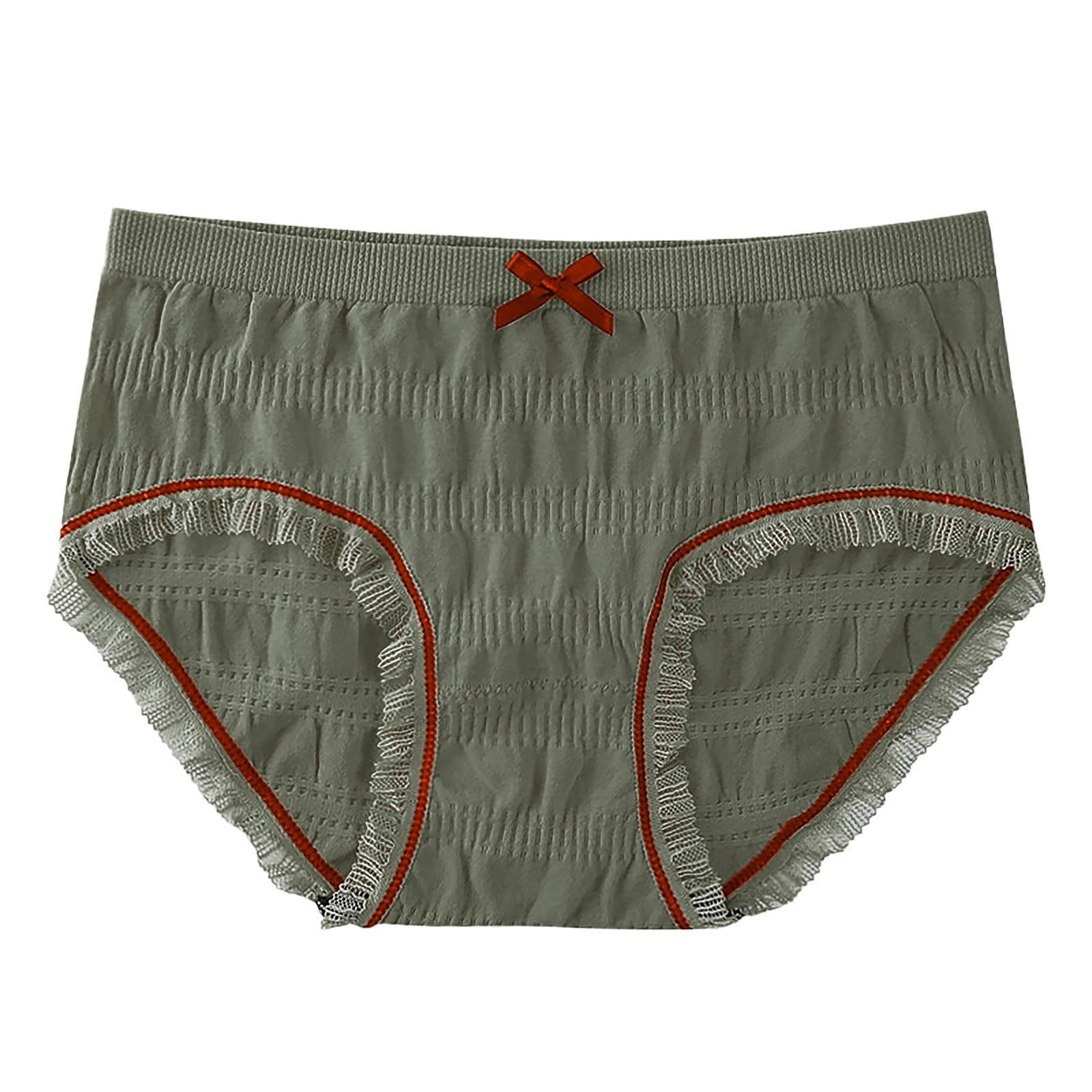 10 Pack Cotton Underwear For Women Color Matching Lace Bottom Fork ...