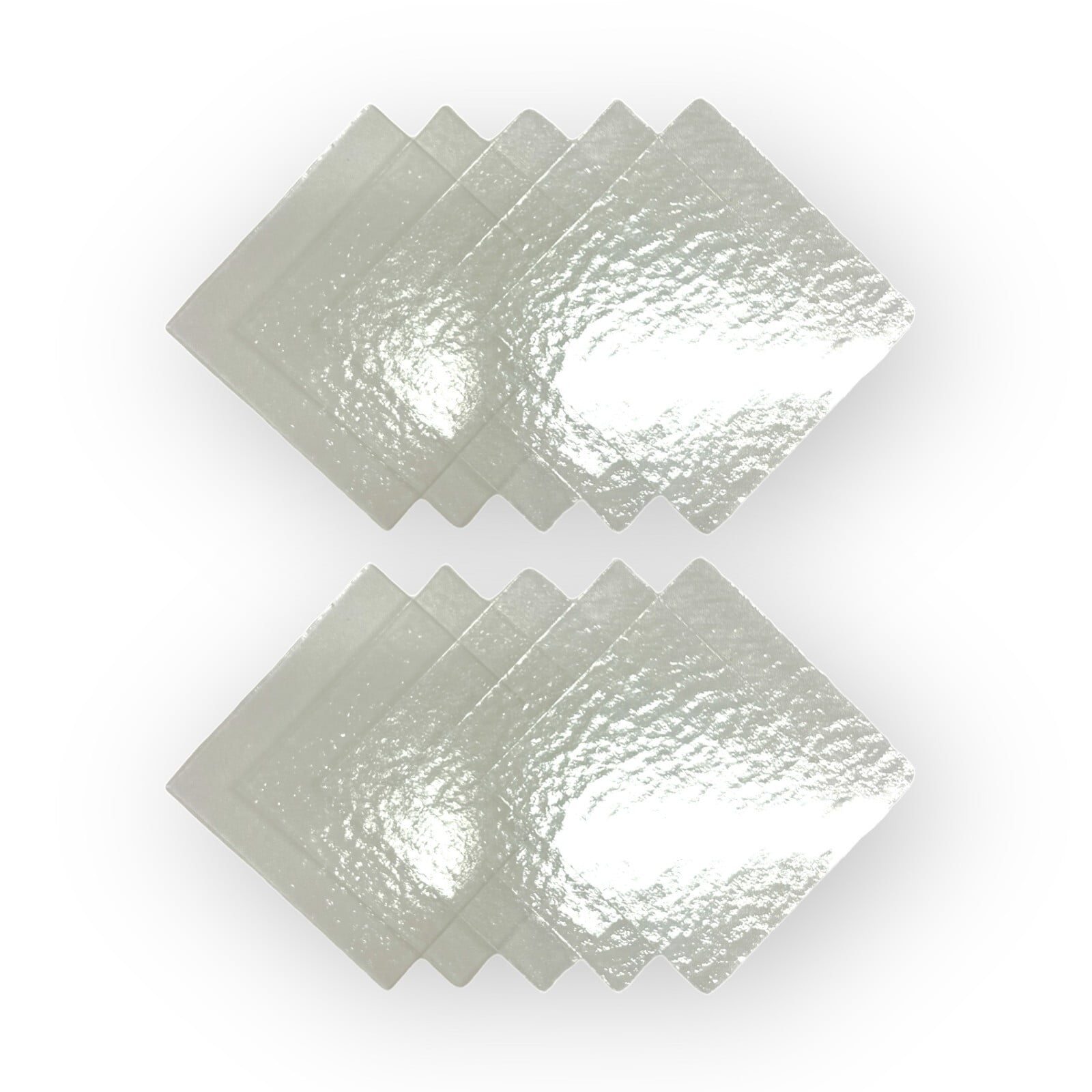 10 Pack Crystal Clear COE 96 Fusible Glass Squares Sheets - Walmart.com