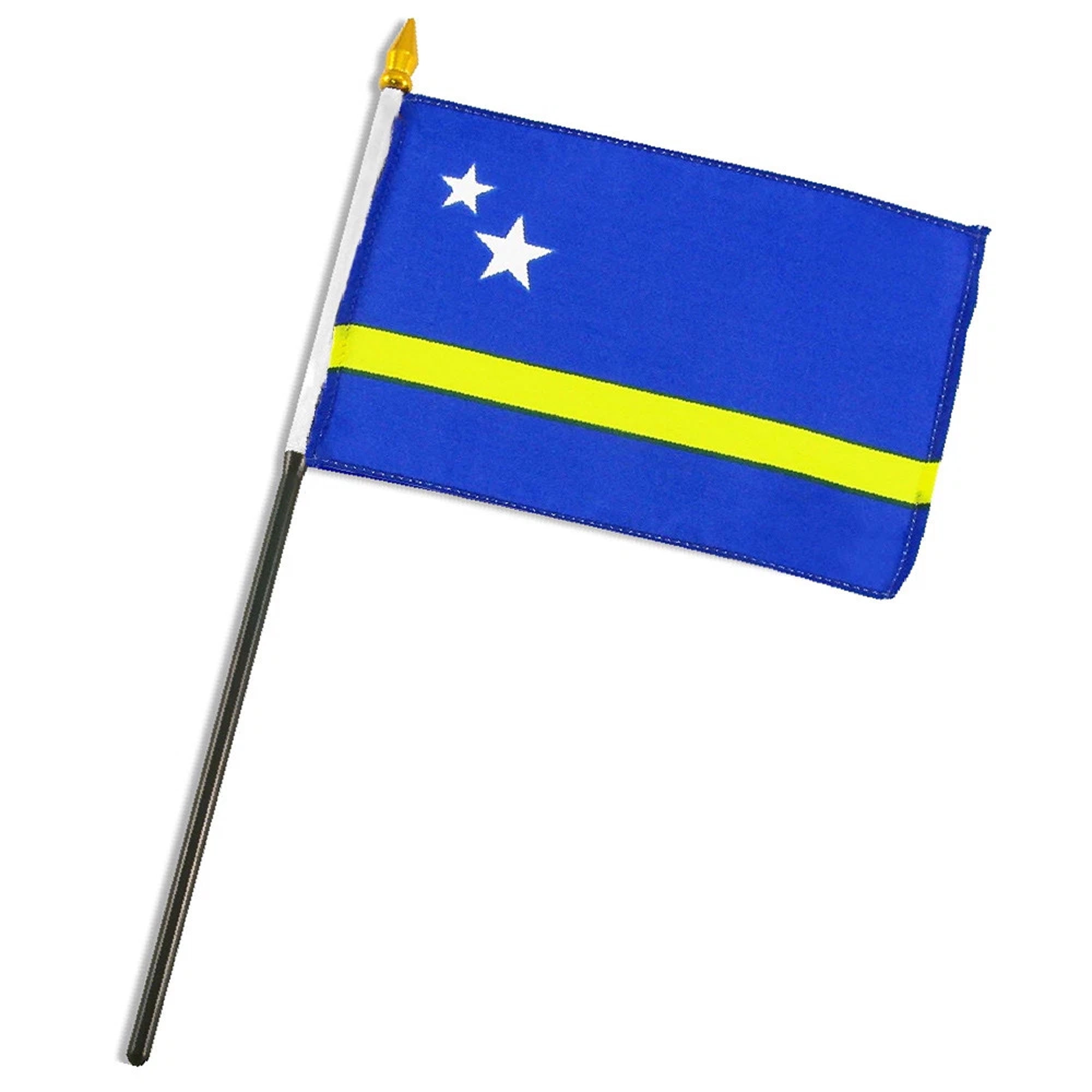 10 Pack Curacao 4"x6" Flag Desk Table Stick (sewn edges) 100D - Walmart.com