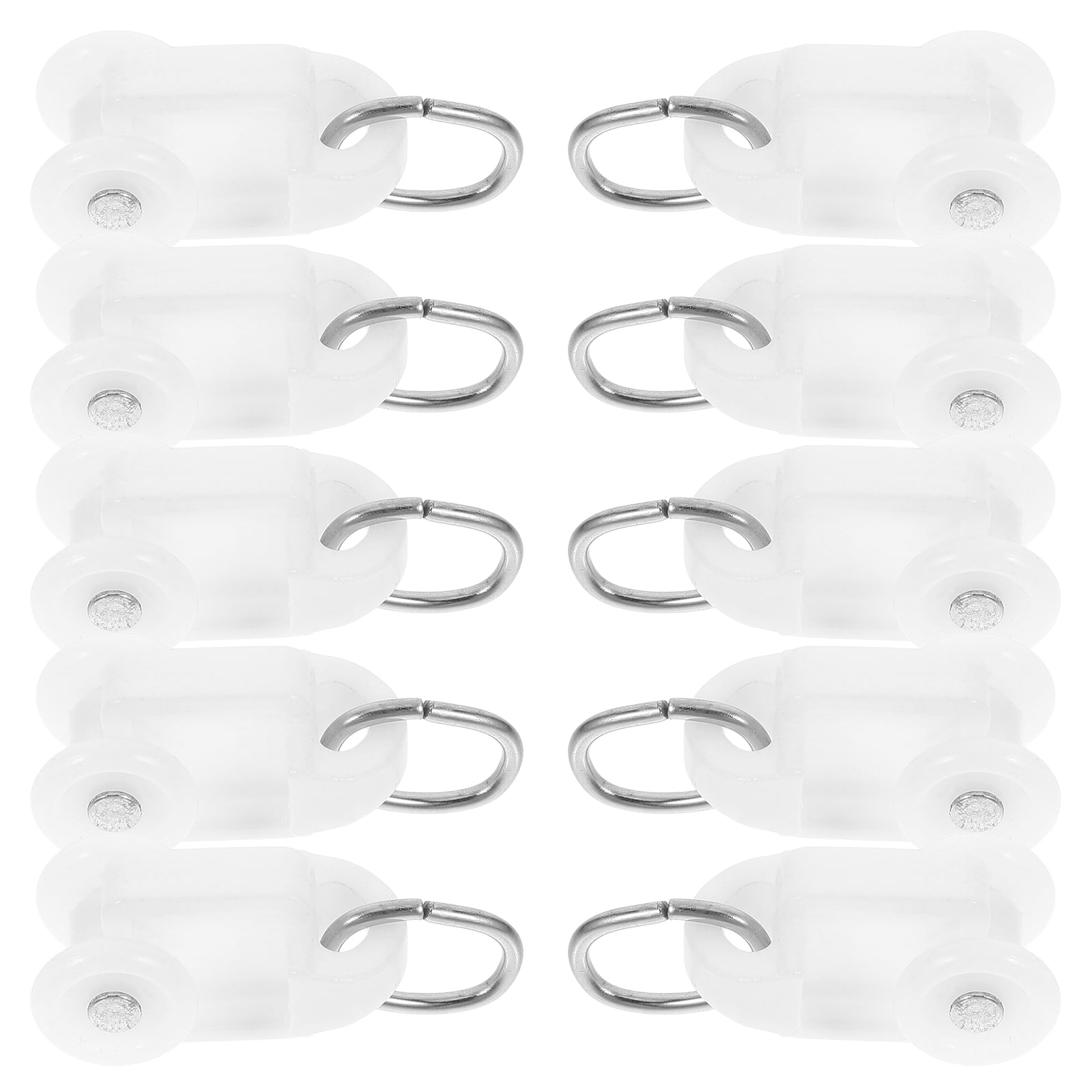 10 Pack Curtain Rail Ceiling Track Roller Flexible Car White - Walmart.com