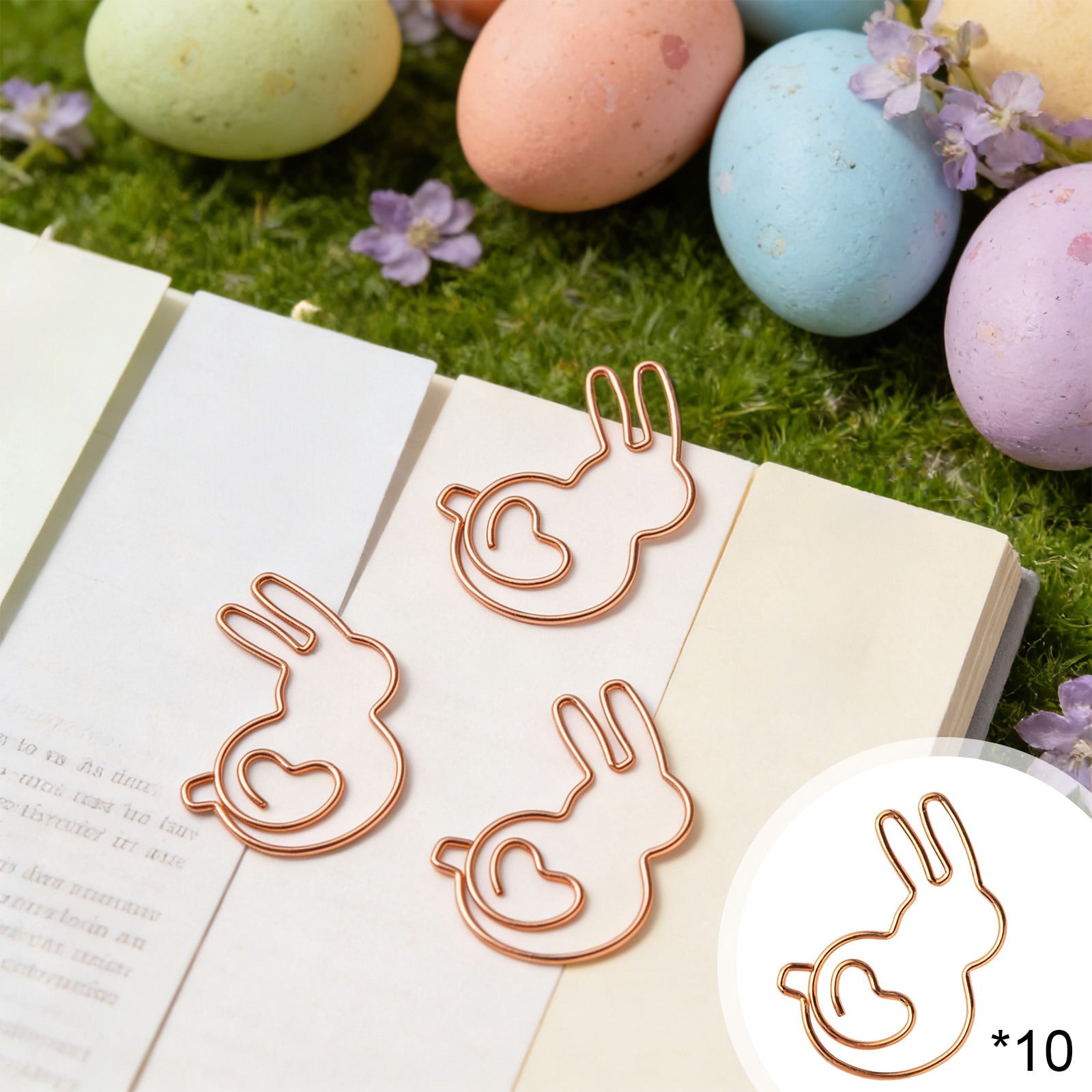 10 Pack Cute Rabbited Special Shaped Paper Clip Colorful Paper Clip ...