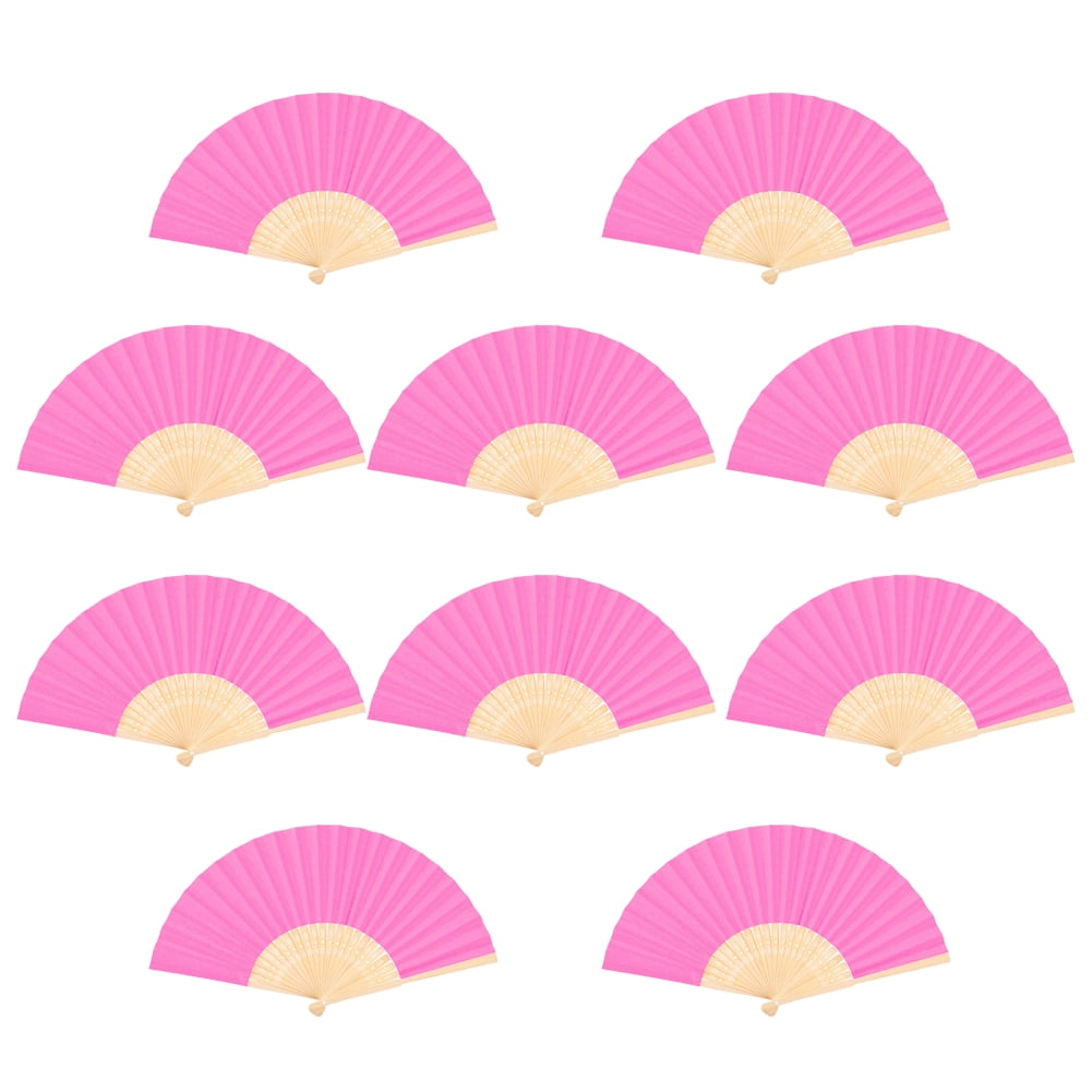 10-Pack DIY Blank Wooden Folding Fans for Painting - Unfinished Paper ...