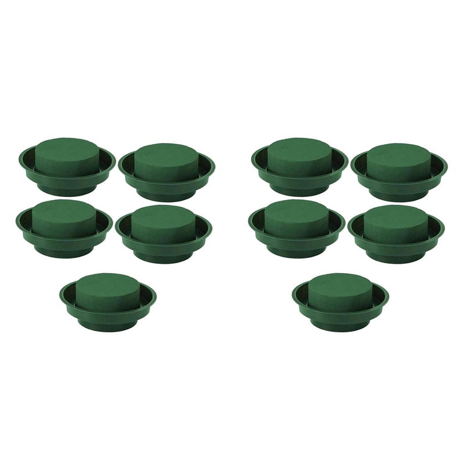 10 Pack DIY Flower Arrangement Kit Green Round Wet Floral Foam with ...