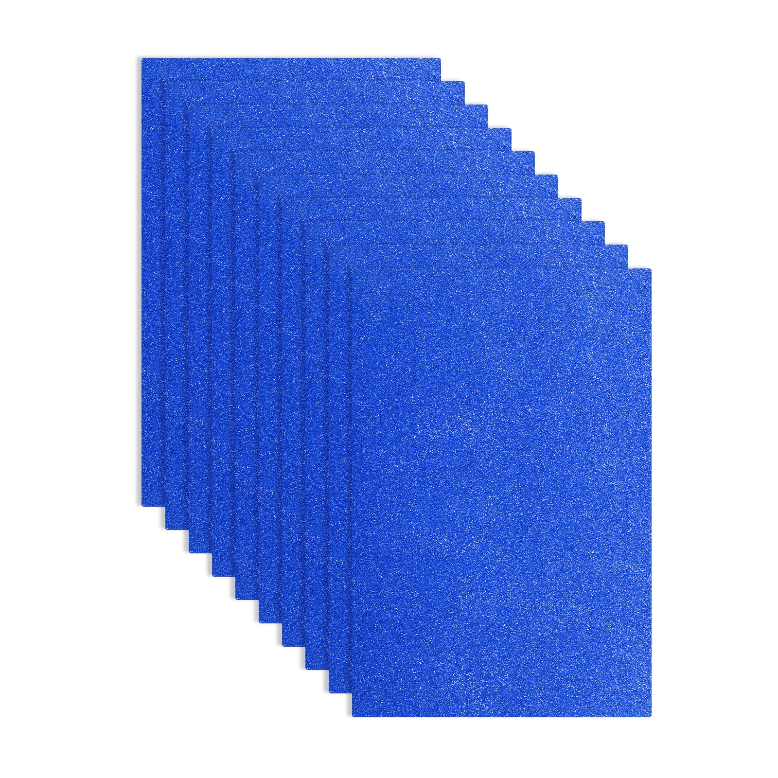 10 Pack Dark Blue Glitters Foam Sheets, 8 x 12 Inch Self-Adhesive ...