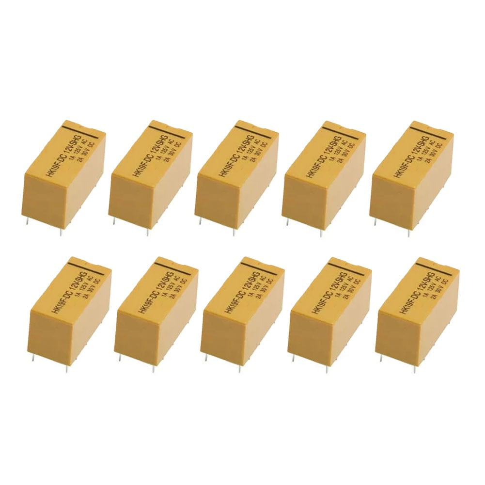 10 Pack Dc 12V 8 Pin Power Relay for Pcb for Hk19F Automatic Adjustment ...