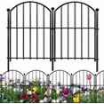 10 Pack Decorative Garden Fence Panels, Rustproof Metal Animal Barrier ...