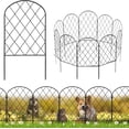 10 Pack No Dig Decorative Garden Fence, 17" H x 10.7ft, Rustproof Metal ...