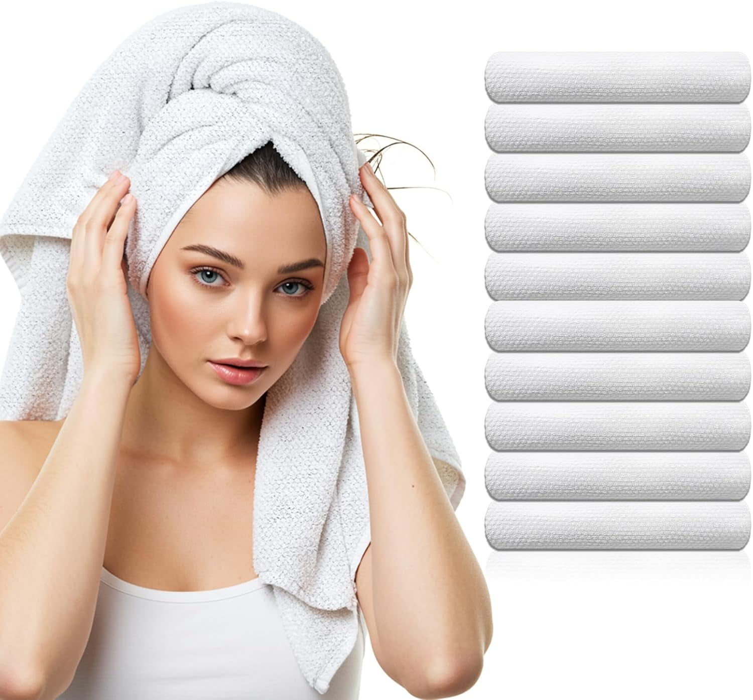 10 Pack Disposable Bath Towel Quick Dry Disposable Body Towels Large ...