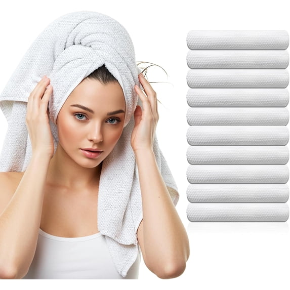 10 Pack Disposable Bath Towel Quick Dry Disposable Body Towels Large ...