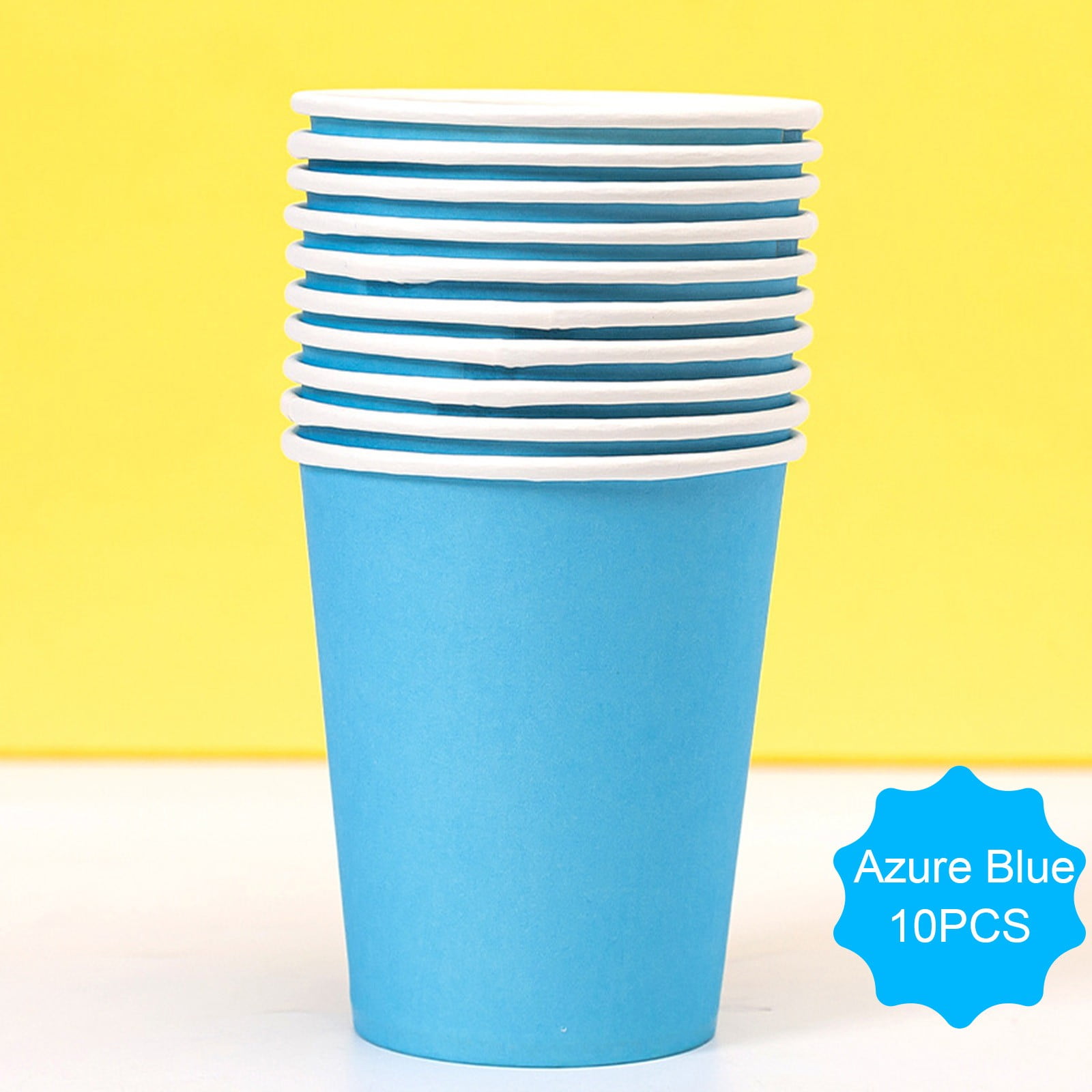 10 Pack Disposable Colorful Paper Cups Thickened Eco Friendly Vessel ...